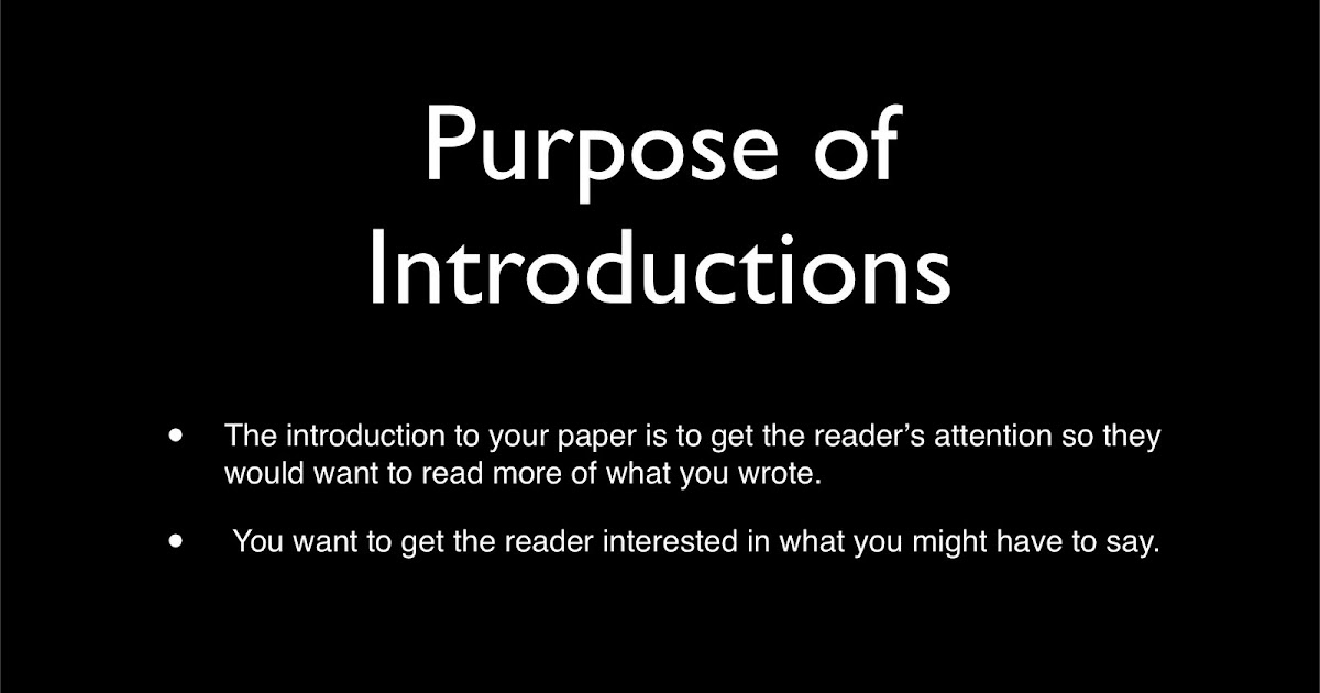Onna Onna How To Write A Good Introduction