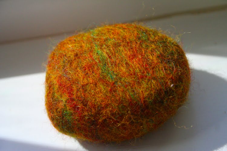 You know how we're an art family...: felting rocks