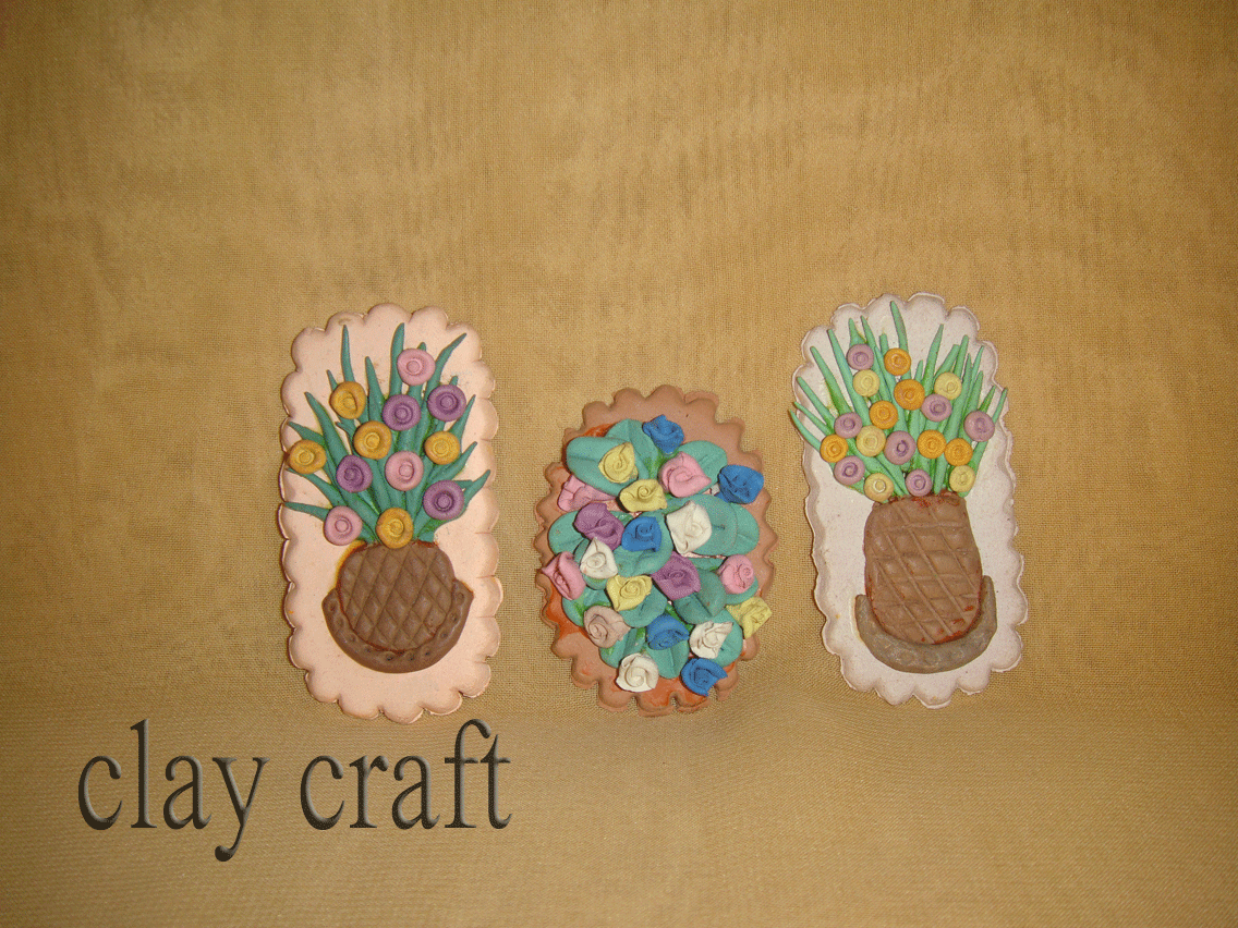 clay flowers and figurines: BREAD CRAFT