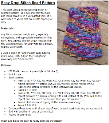Brandy Knits: Easy Drop Stitch Scarf Pattern (Made w Circular Needles)