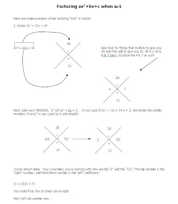 Math Teacher Mambo: Factoring Trick