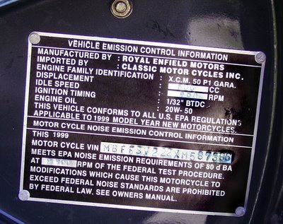 ROYAL ENFIELD MOTORCYCLES: How To Find The Year / Model Of Your Royal ...