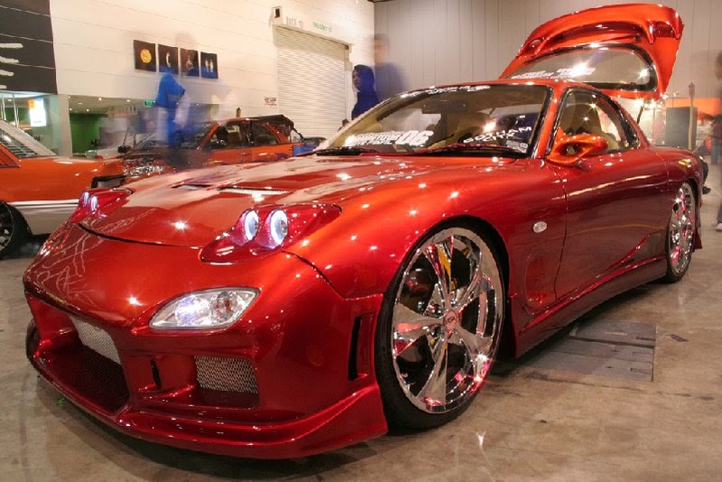 COOLEST CUSTOM CARS: MAZDA RX7 CUSTOM RED