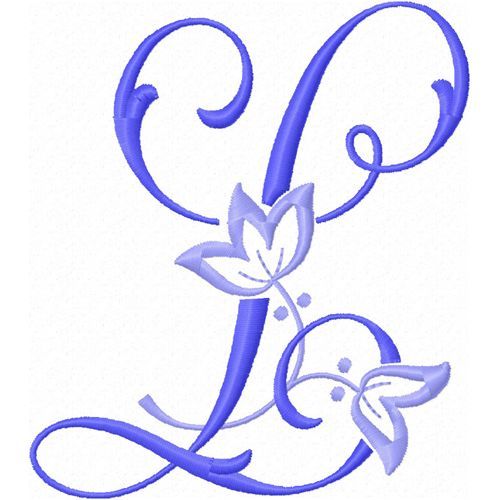 Alfabeto con Flor de Lis bordada. - Oh my Alfabetos!