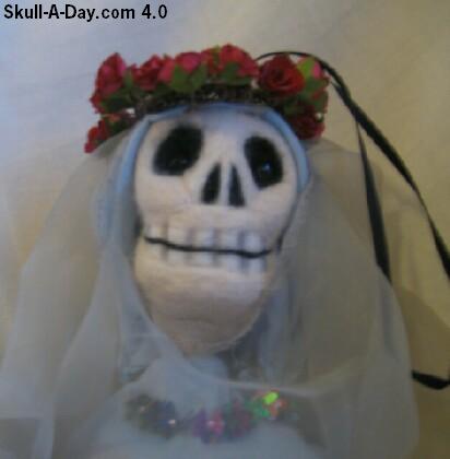 Needle Felt Skull Doll