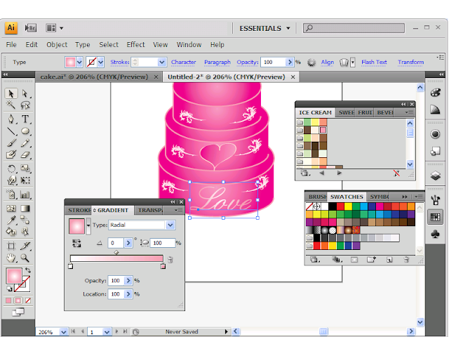Anyblogs: Make a cake in adobe illustrator