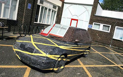 Invisible Car Optical Illusion