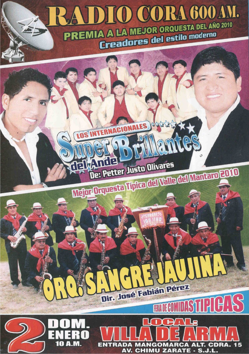 HUAYNO DEL PERU 2015: JJ. RODRIEGUEZ GERENTE DE RADIO CORA PREMIARA A ...