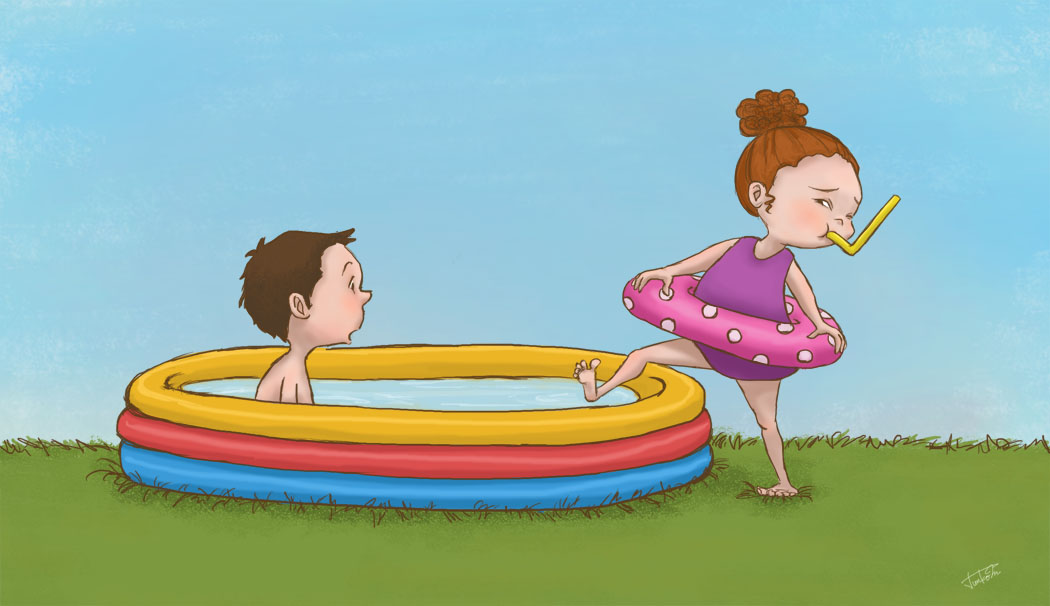 Artwork by Junko Miyakoshi: Illustration Friday -Dip