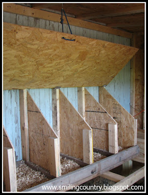 Homemade Laying Boxes for Hens