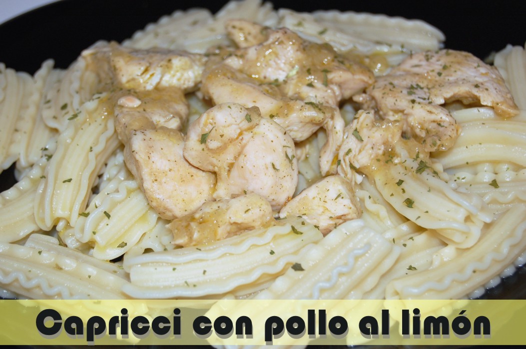 Ermenda: Pasta Capricci con pollo a la vinagreta de limón