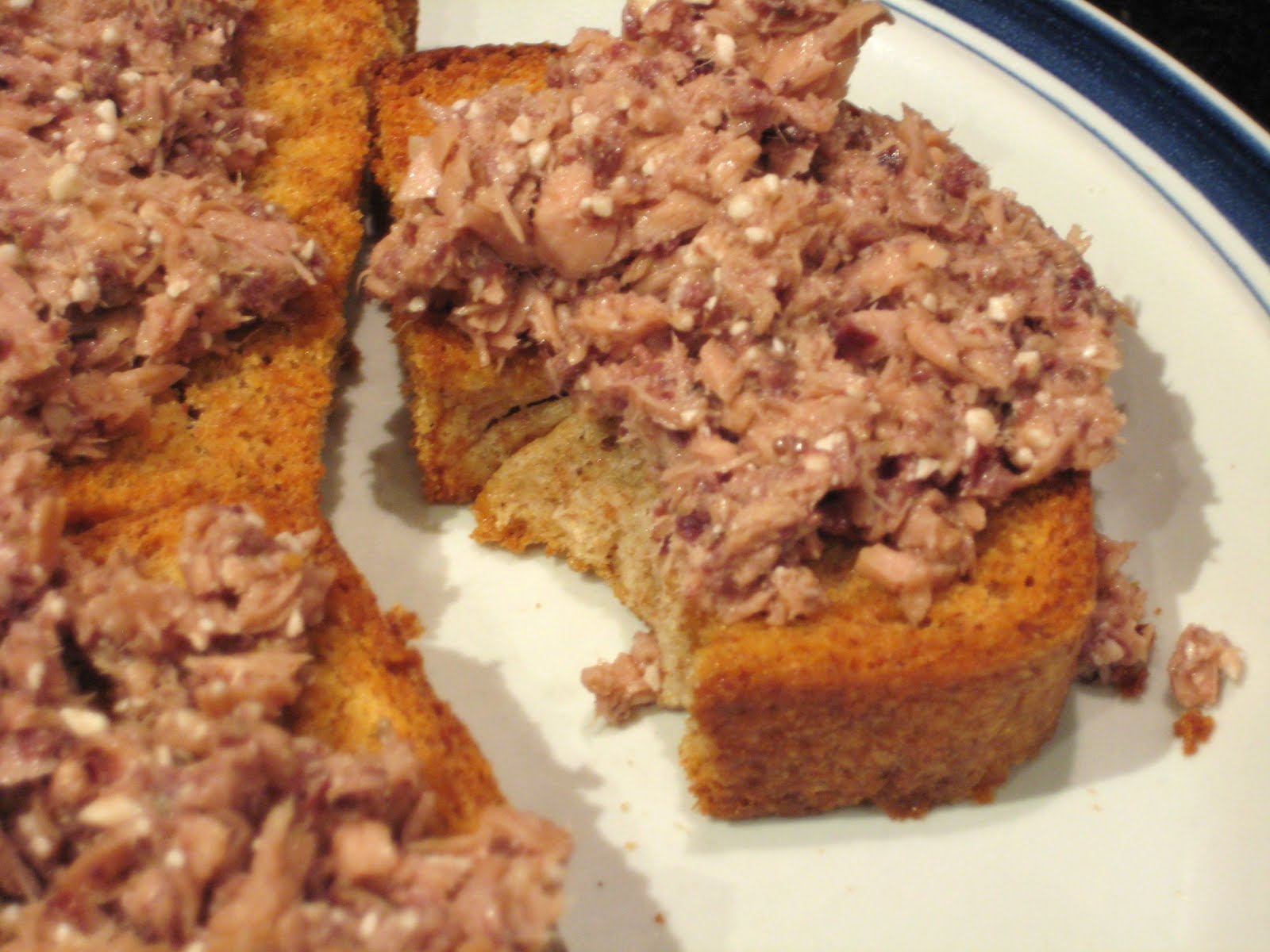 Straight from the fridge: Crostini with tuna tapenade