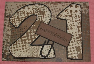 My Crafty Spot: Male 21st Birthday Cards