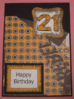 My Crafty Spot: Male 21st Birthday Cards
