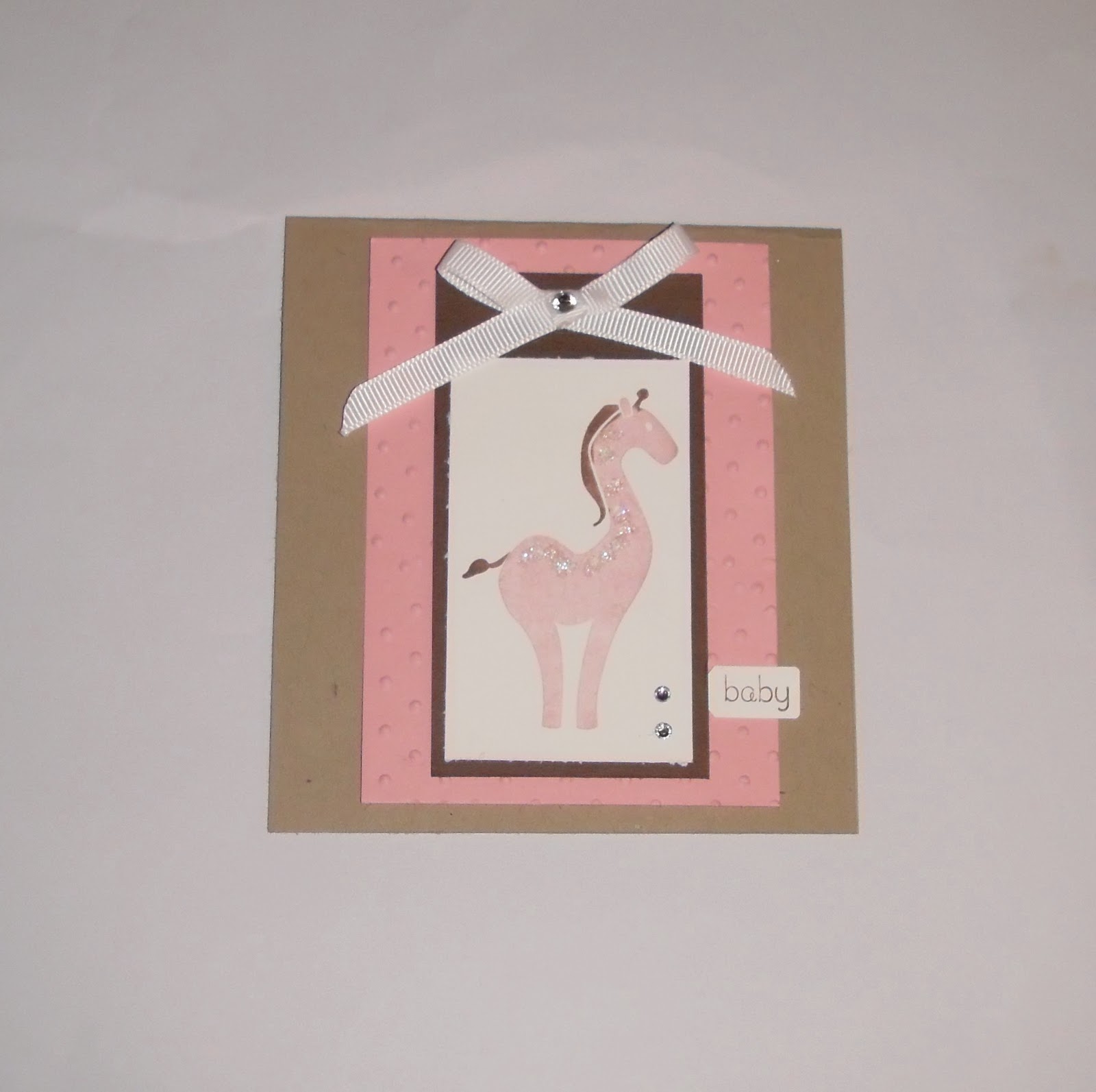 Michelle's INKspired Greetings!: Pink Giraffe Card