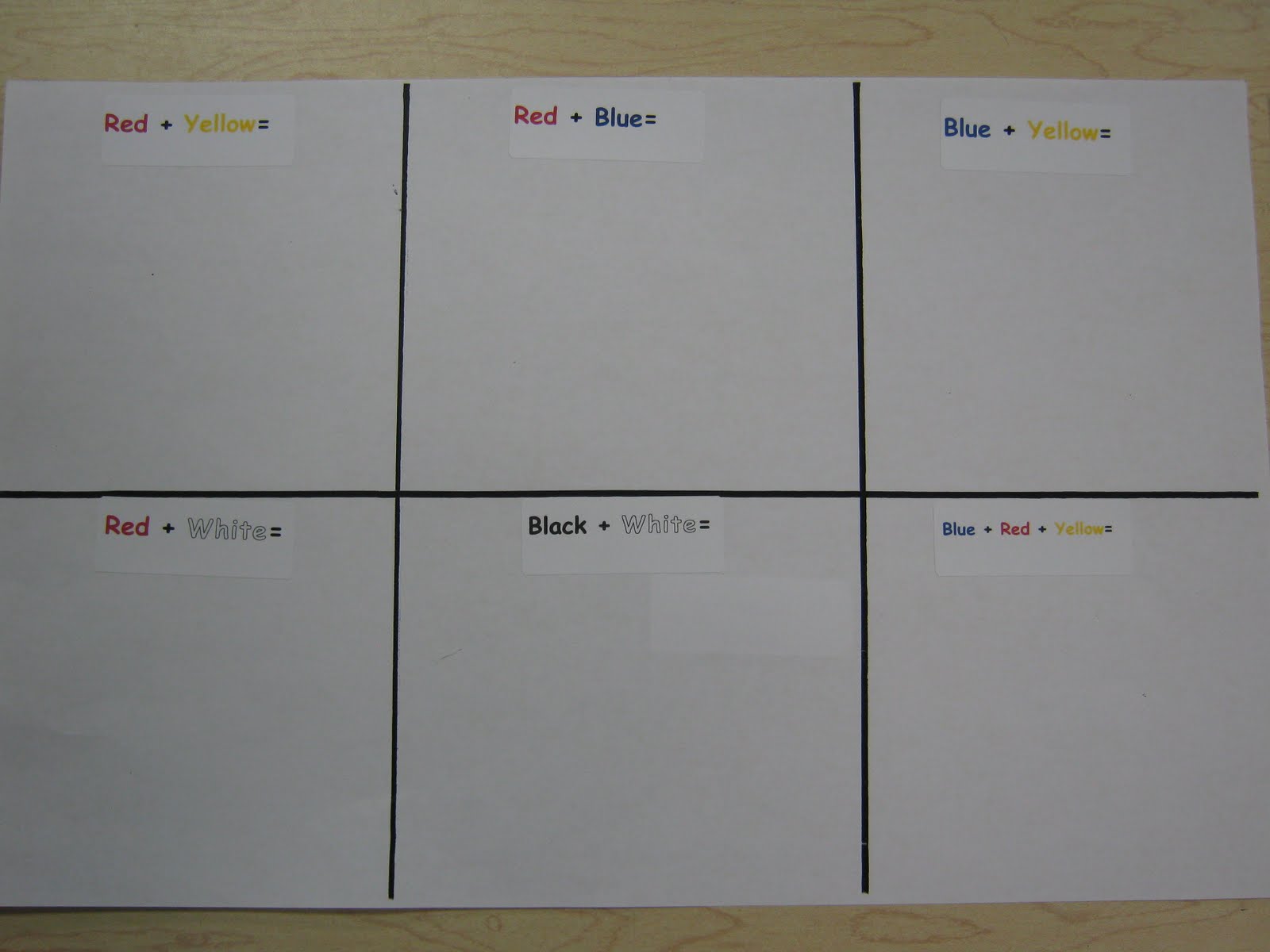 2009-2010 Pre-K "A": COLOR MIXING ACTIVITY