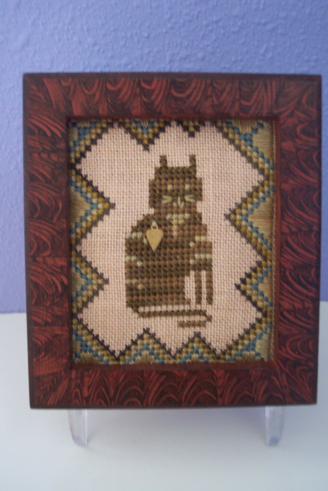 Garden Grumbles and Cross Stitch Fumbles: Sassy Feline - A Finish