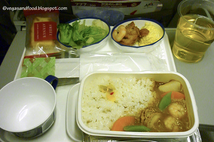 JAL airline airplane food 2010 - Vegas and Food