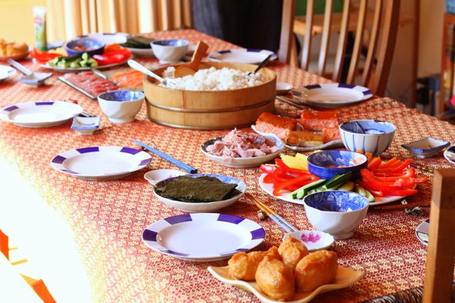 baking = love: DIY sushi buffet for a mid winter family feast