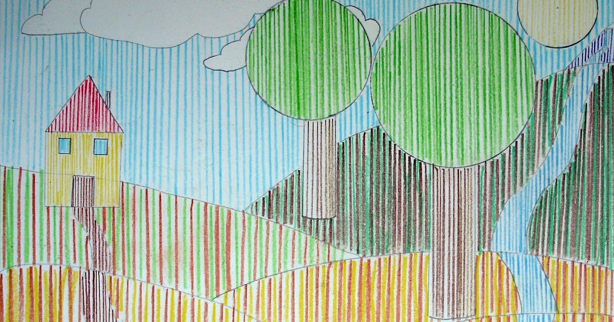 Aula de plástica: La línea vertical como elemento compositivo