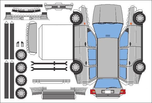 SP. Papel Modelismo: PaperCraft - Golf Wagon