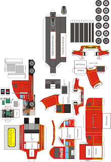 SP. Papel Modelismo: PaperCraft - Recorte e Cole Caminhão Coca-Cola