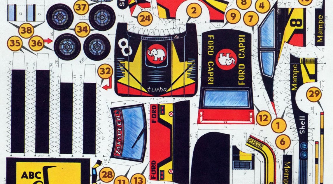 SP. Papel Modelismo: PaperCraft - Ford Capri RS Turbo