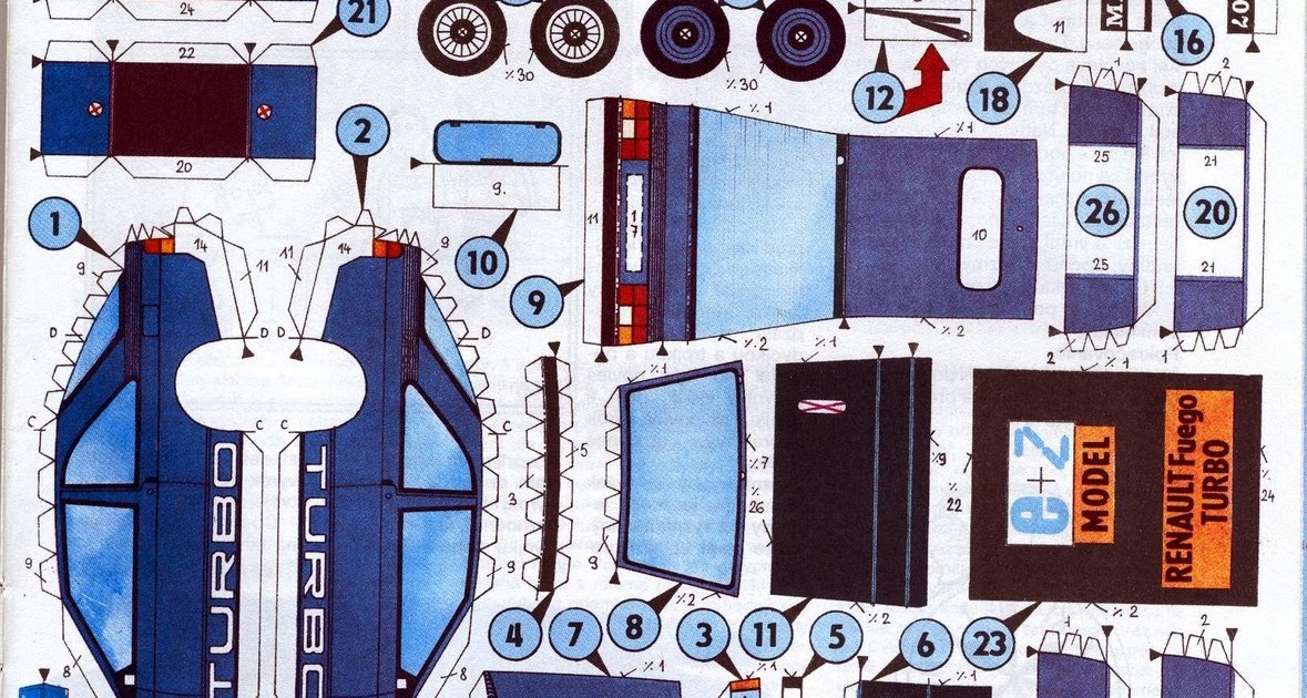 SP. Papel Modelismo: PaperCraft - Renault Fuego Turbo