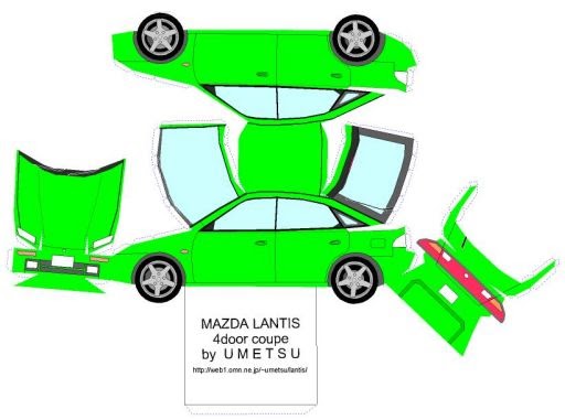 SP. Papel Modelismo: PaperCraft - Mazda Lantis