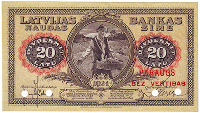 Latvia Currency Banknotes Image Gallery: Latvian money 20 Latvian Lats ...