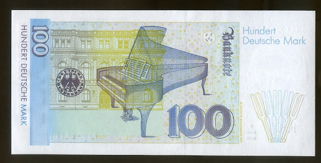 German banknotes 100 Deutsche Mark banknote 1996 Clara Schumann|World ...