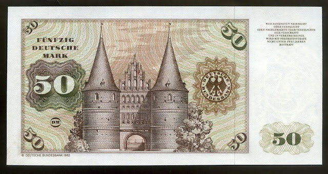Germany banknotes 50 Deutsche Mark banknote 1980 Hans Urmiller|World ...