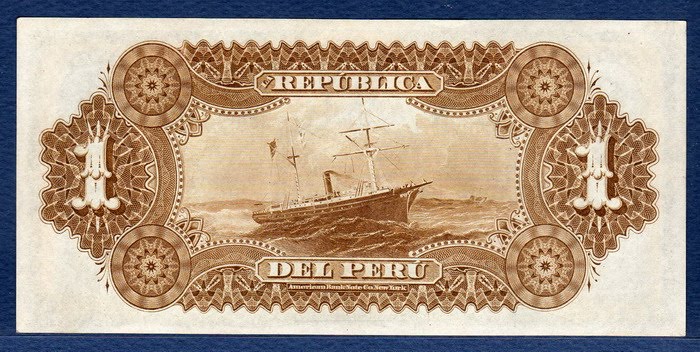 Peru 1 Sol banknote, 1879 issue