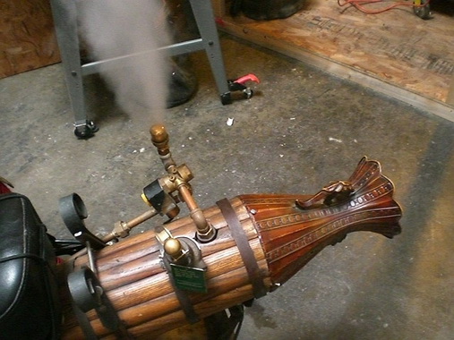 MOTORCYCLE 74: Home built steam engine moped