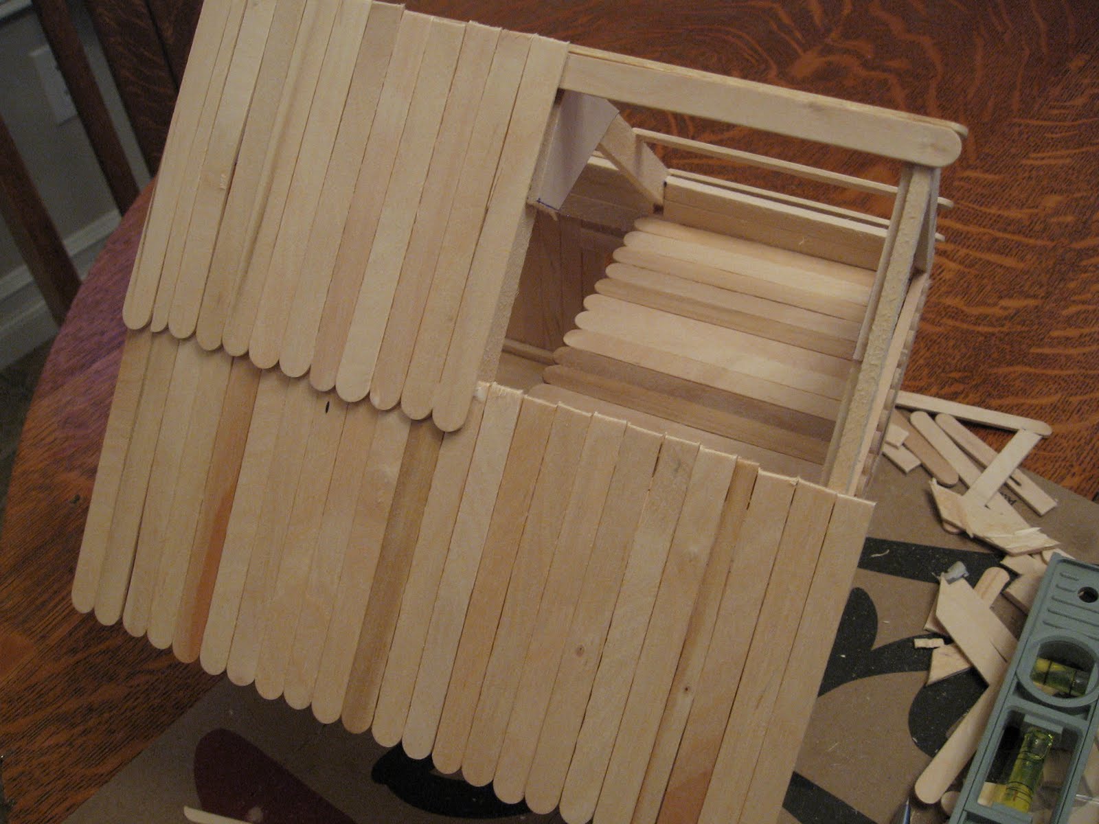 Popsicle Stick House Roof