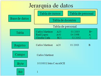 SISTEMAS OPERATIVOS 1: 6.2 JERARQUÍA DE DATOS