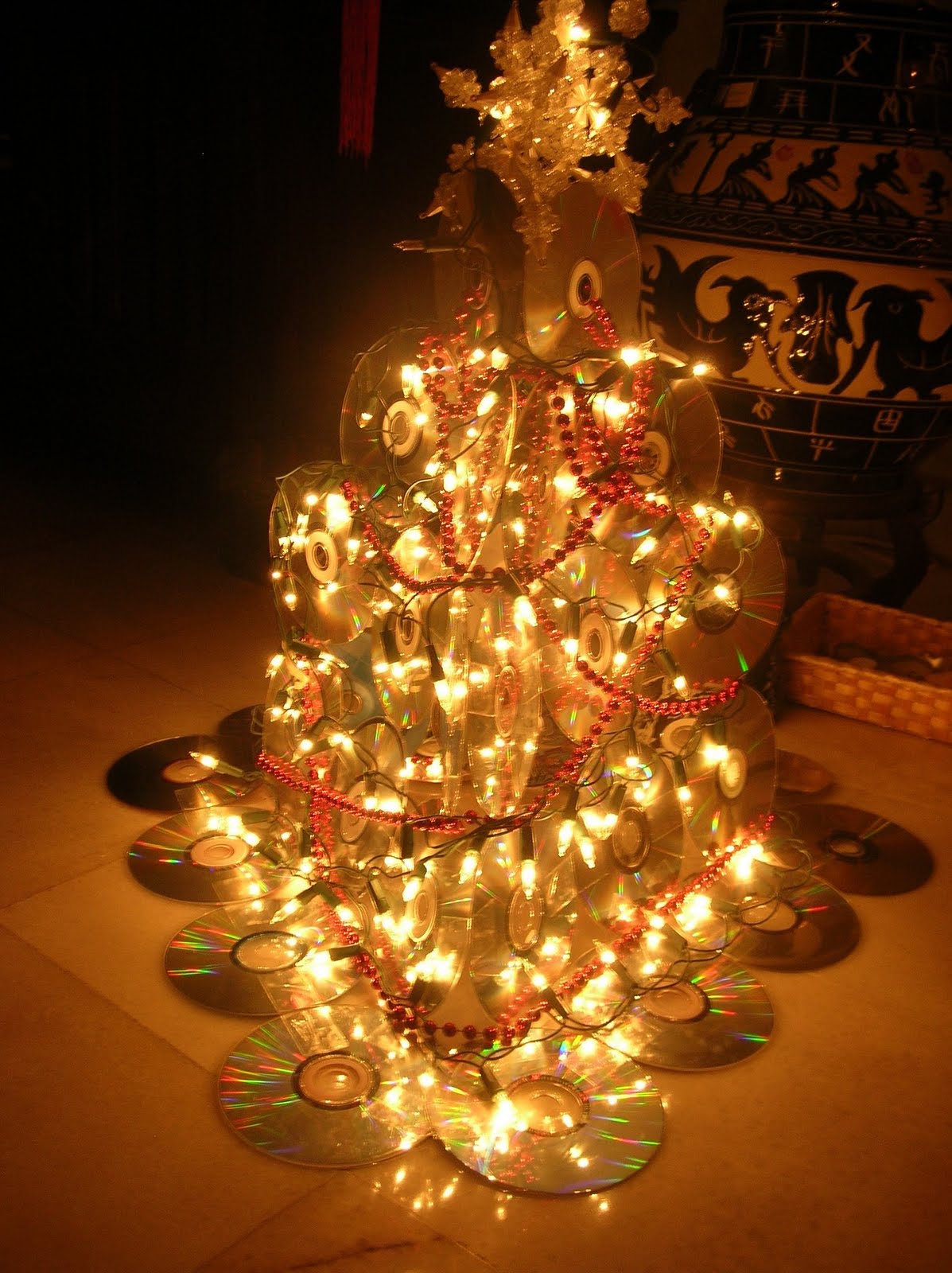 CD Christmas Tree