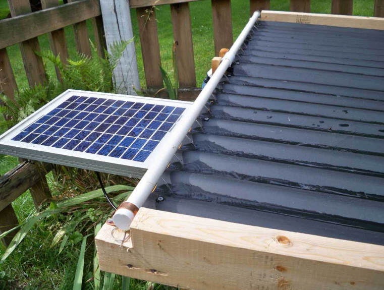 Build-It-Solar Blog: A Unique Open Flow Solar Pool Heating Collector