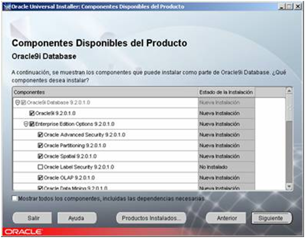 Manual de Oracle: Instalación de Oracle 9i