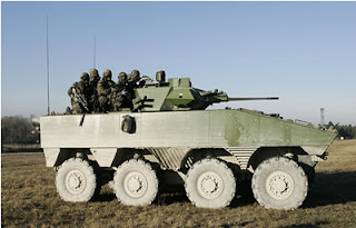 The French Army VBCI Armoured Fighting Vehicle and Variant Piranha APC ...