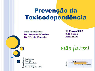 Prevenção da Toxicodependência: ATENÇÃO