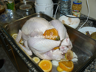 A casa da gigis: Peru Recheado no Forno a Lenha