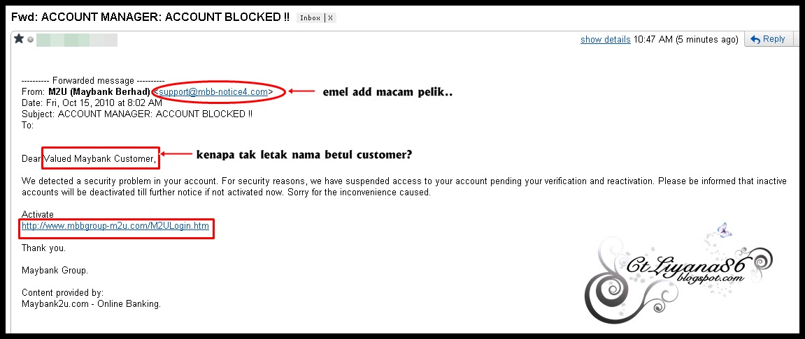 Phishing Email Maybank