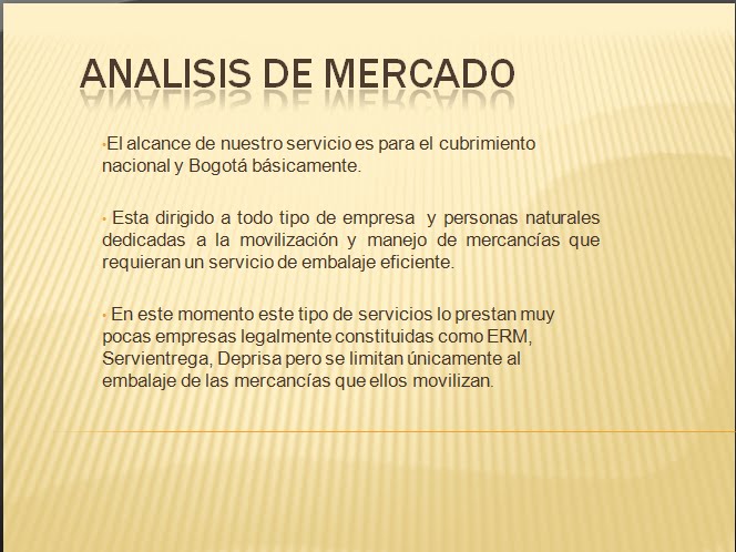 Sistema De Embalajes Analisis Del Mercado