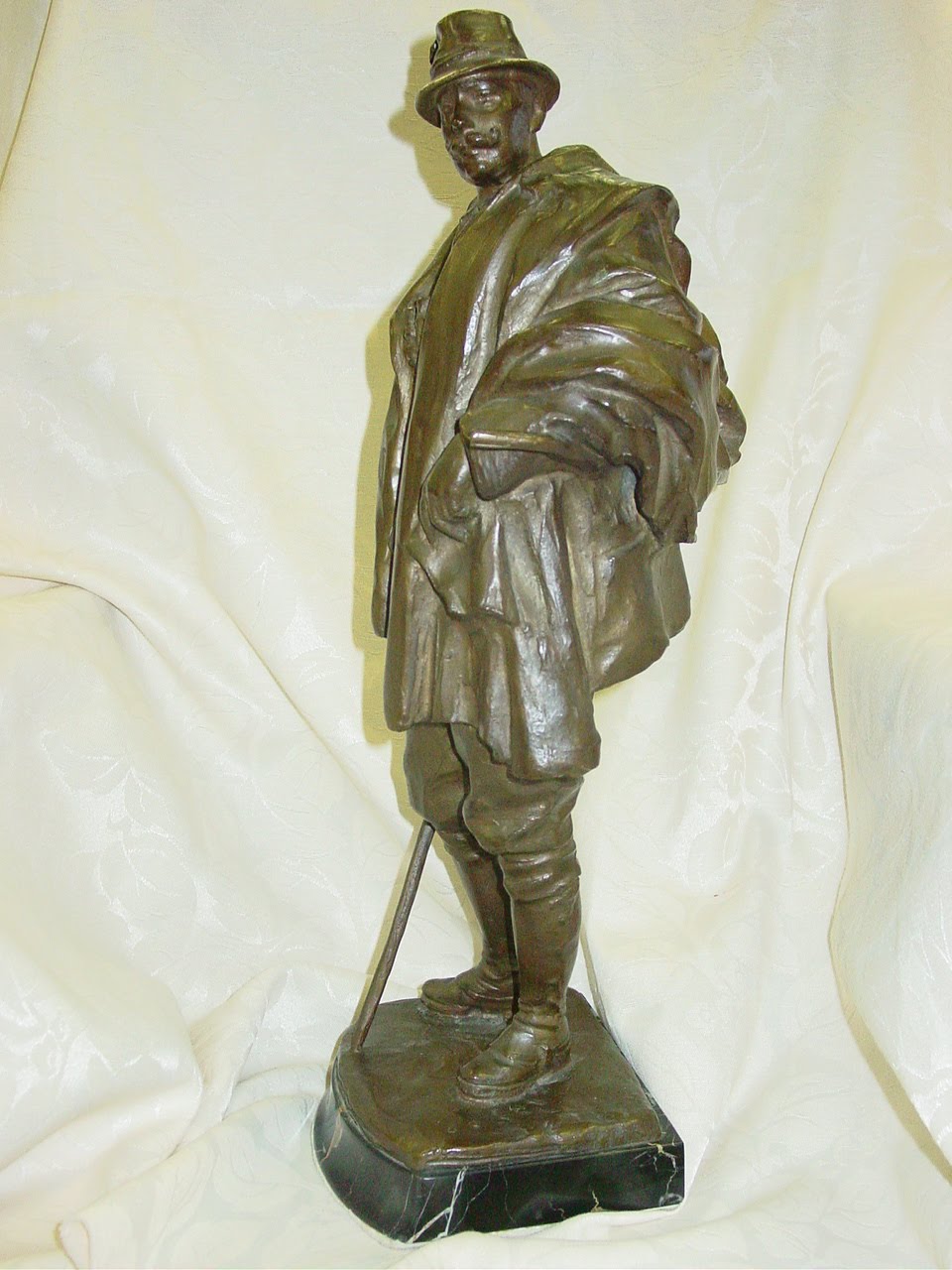 Fine Point Antiques & Collectibles: "GERMAN HUNTER" BRONZE STATUE