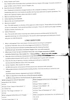 DPS College, Okara: Most Important Questions of Computer Science for ...