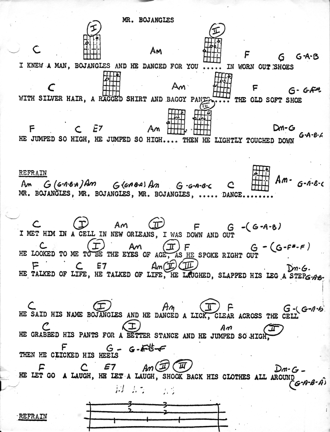 United Institute of Music: Jim Croce - Mr. Bojangles - Time in a Bottle