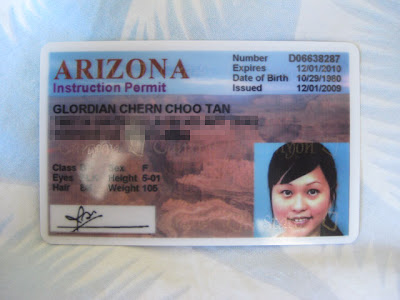 Glordian's Diary: My USA instructional driving permit