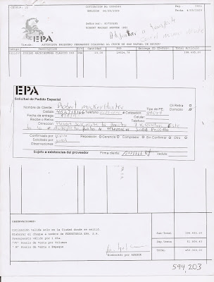 Casa Biggs Walls: Receipt - EPA Purchase