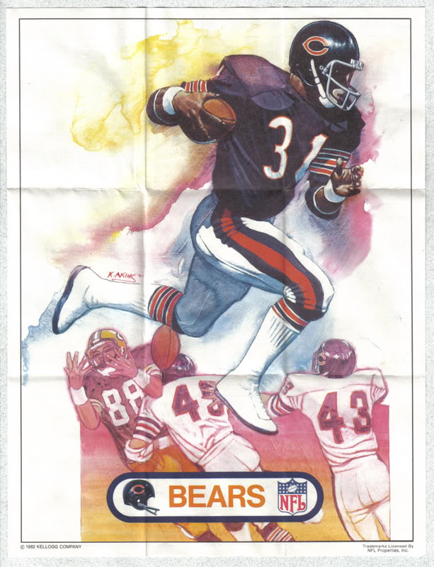 The Fleer Sticker Project: 1982 Kellogg's Raisin Bran NFL Team Posters